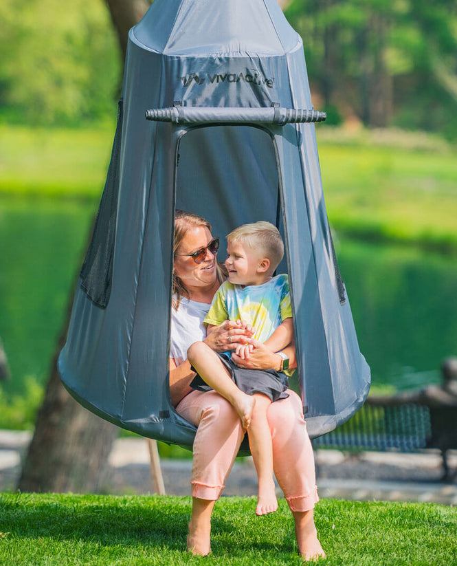 TitanFlex Swing Set with Saucer Tent Swing – gobaplay NZ